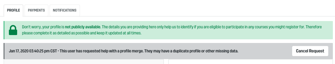 Profile is Missing My License History